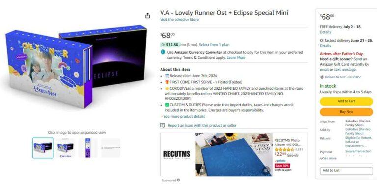 “Lovely Runner” OST COMPLETE Tracklist & Where to Buy - KoreaProductPost